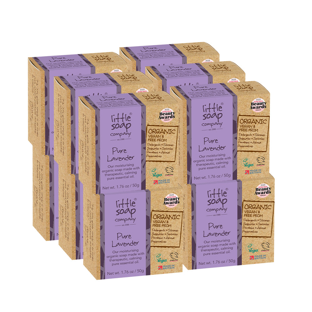 Organic Lavender Travel Size Mini Soap 50g - Case of 12 – Little Soap ...