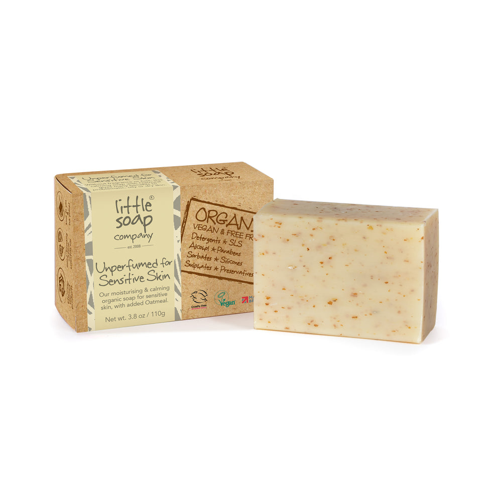 Organic Unperfumed Bar Soap with Oatmeal for Sensitive Skin 110g ...