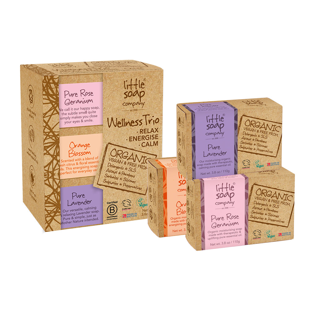 Organic Wellness Trio Gift Pack - 3 x 110g – Little Soap Company